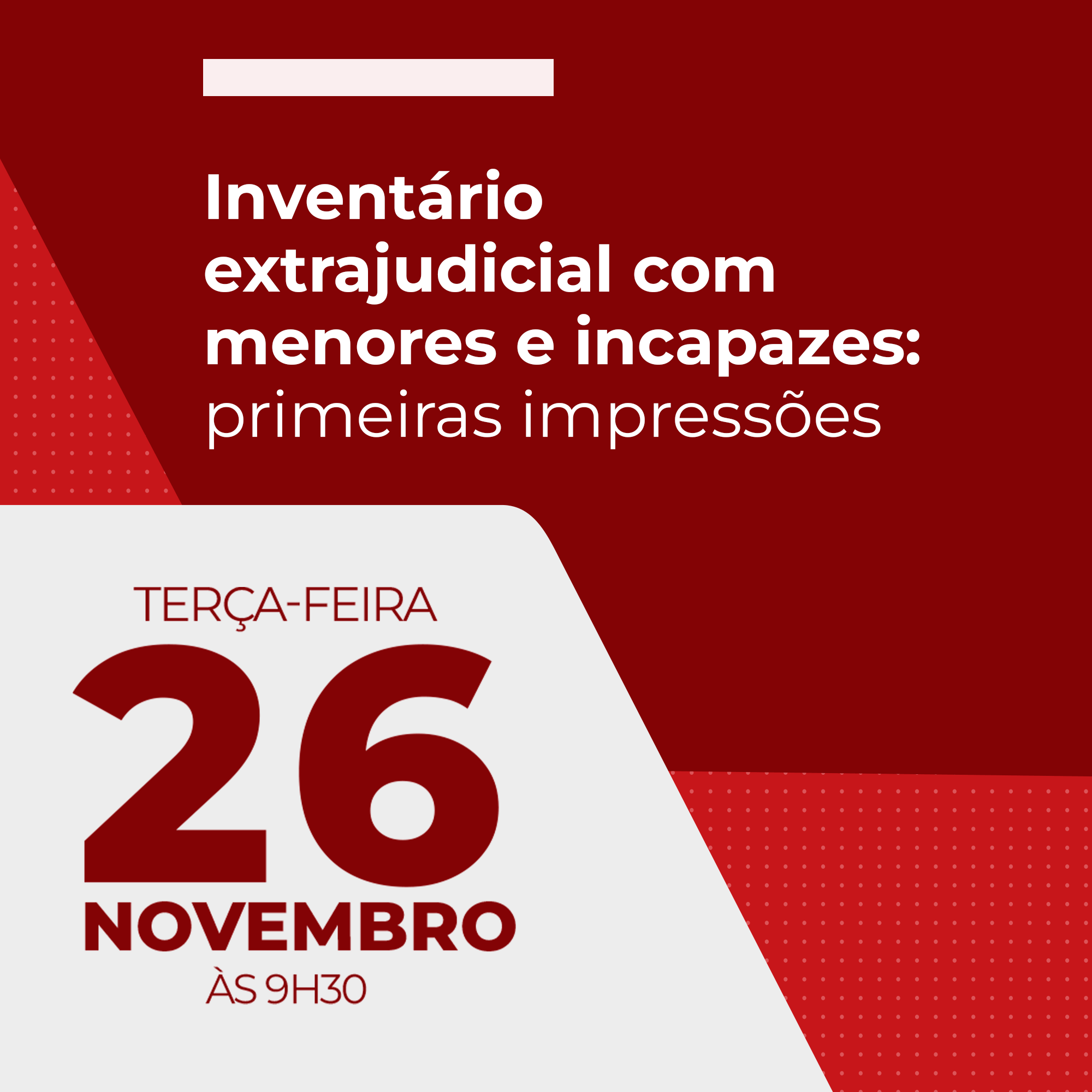 Inventário extrajudicial com menores e incapazes: primeiras impressões ...